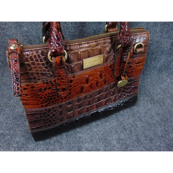 Brahmin | Bags | Brahmin Mini Asher Tote Toast Melbourne Croc Embossed ...